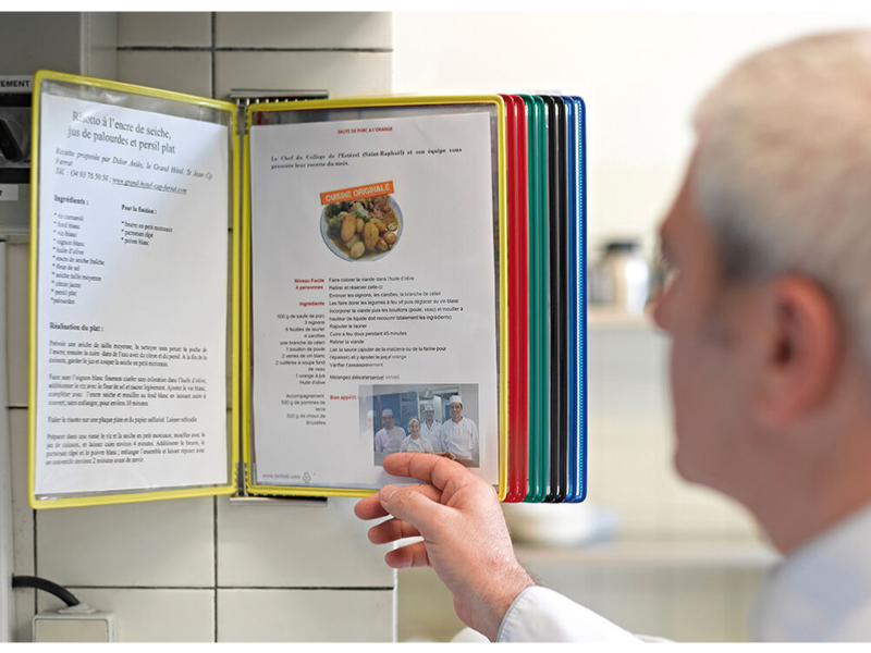 kit mural inox 10 pochettes TARIFOLD